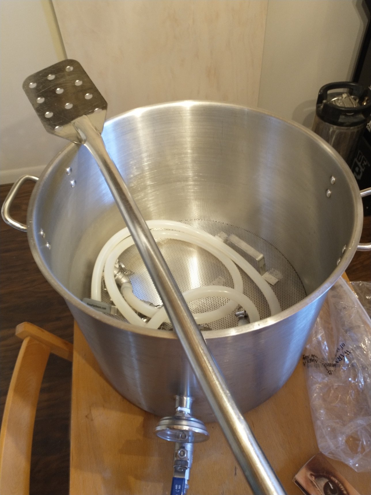For Sale - FS in Metro Boston area - Stainless mash tun with false bottom, SS sparge arm, SS ...